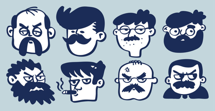 Tough Guy Cartoon Face