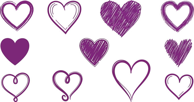 Purple Hearts Clip