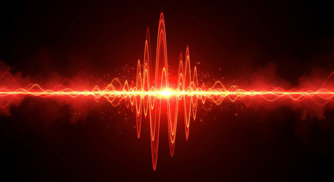 red sound wave