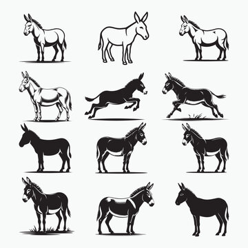 donkey outline template