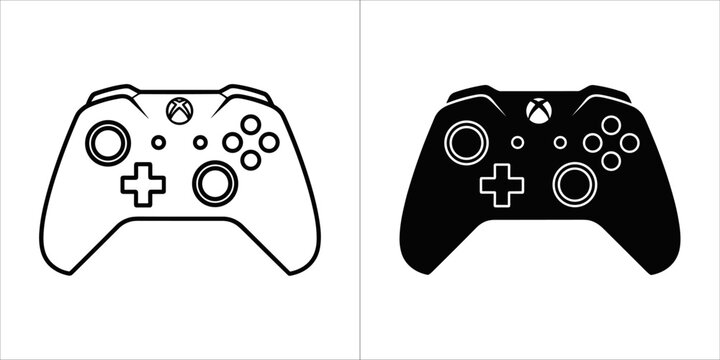 cartoon xbox controller drawing