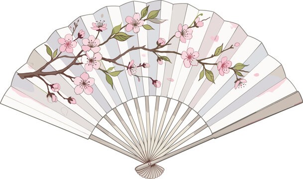 Traditional Japanese Fan Drawing