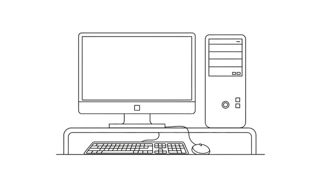 Desktop Computer Outline Images – Browse 127,333 Stock Photos, Vectors ...