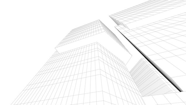 skyscraper drawing 3d