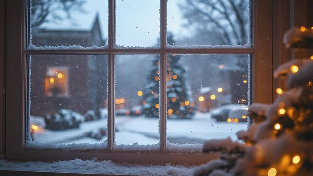 christmas background window