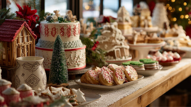 holiday dessert table