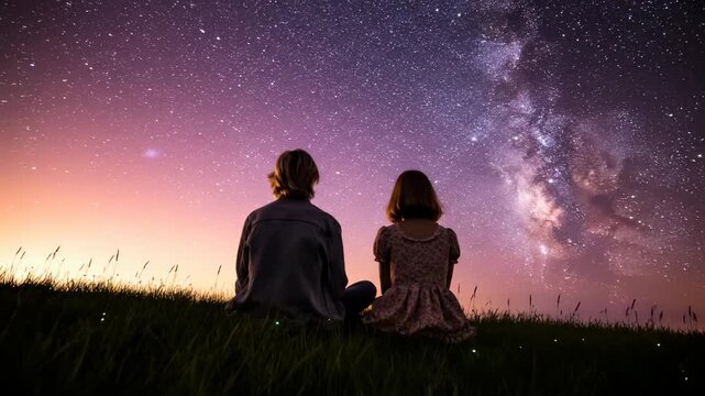 romantic stargazing
