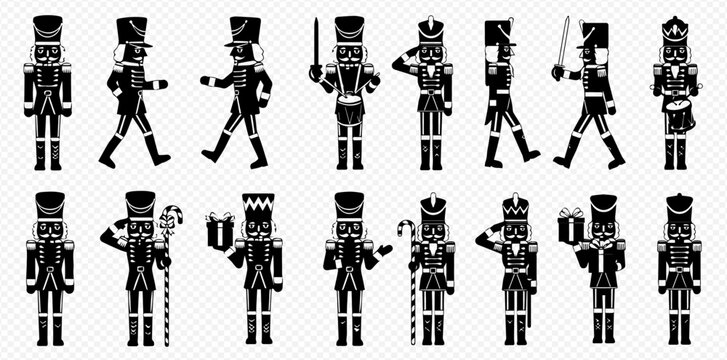 black and white nutcracker drums