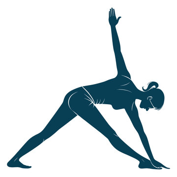triangle pose silhouette