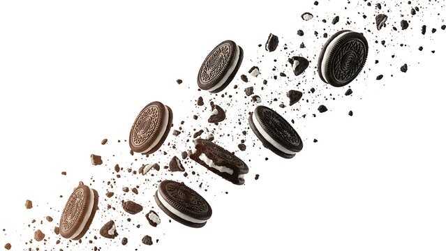 oreo crumbs vector