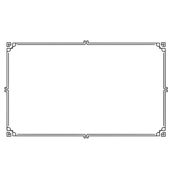 the rectangular frame
