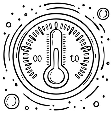 hot thermometer drawing