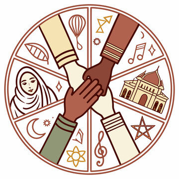 People Of Different Religions Holding Hands