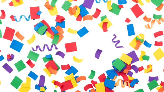 Colorful Confetti Pattern Transparent PNG Illustration - Free Stock Png ...