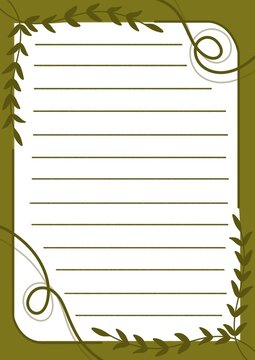 Green Lined Paper Background